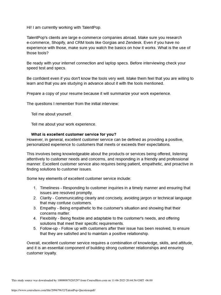 TalentPop Questions PDF | PDF | E Commerce | Online Shopping