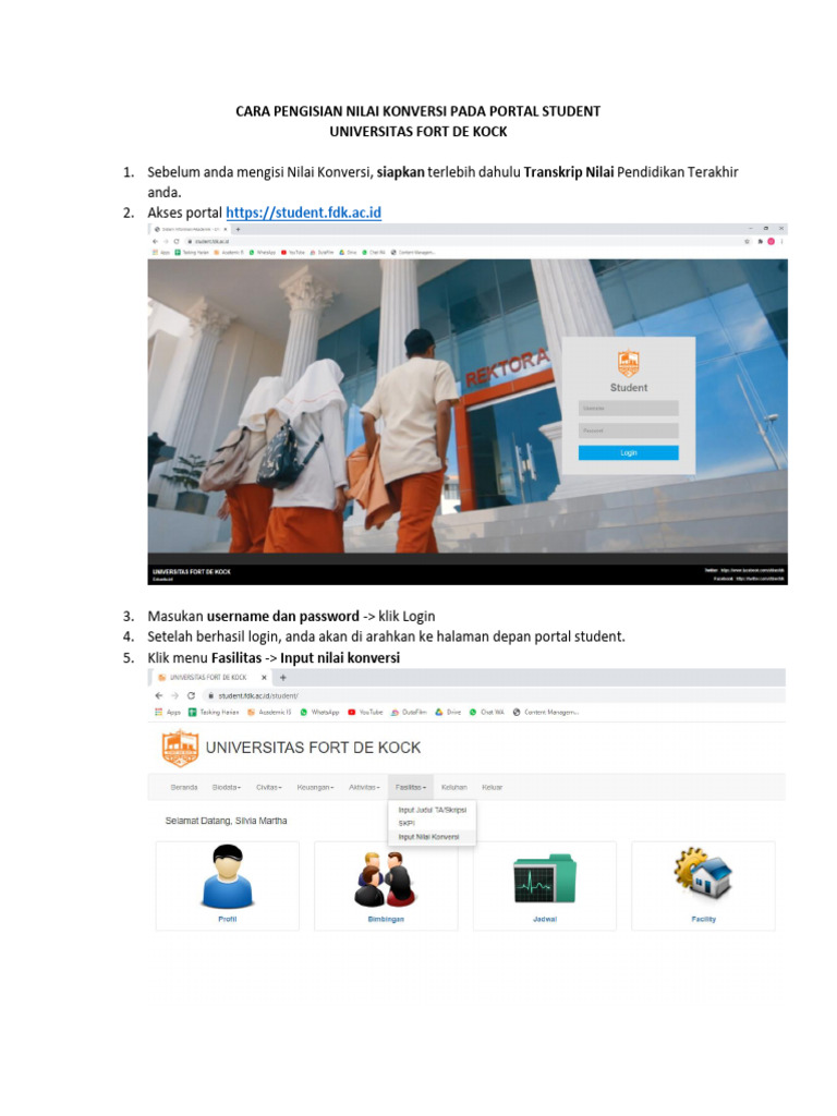 Panduan Login dan Input Nilai Konversi | PDF