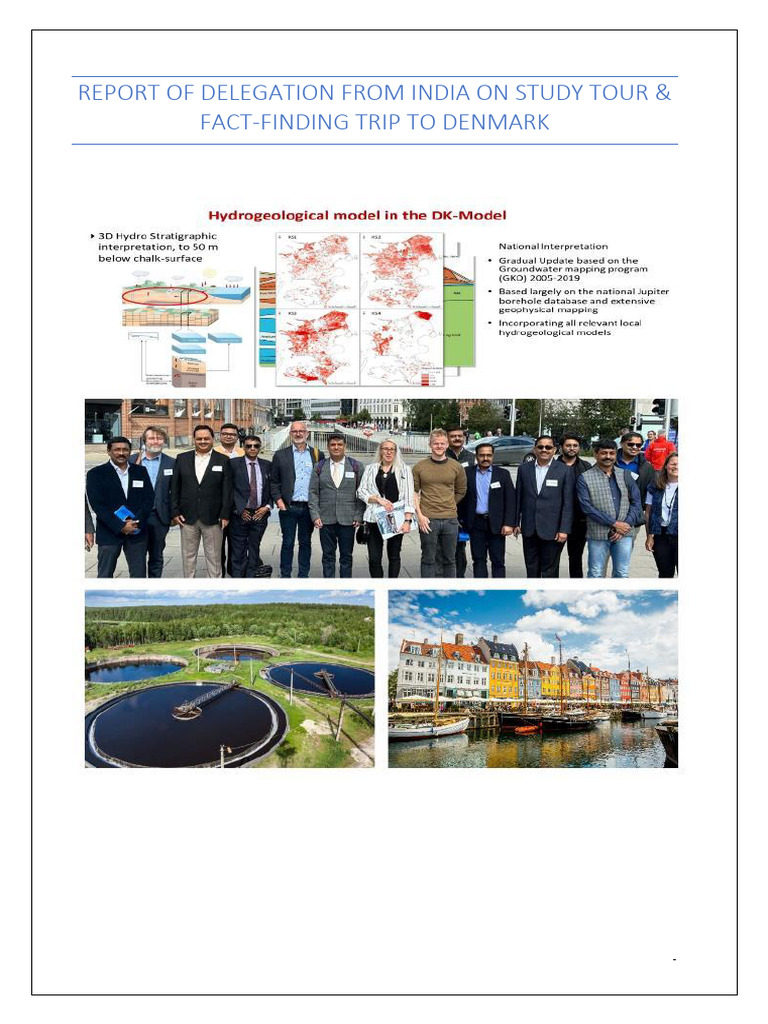 Denmark Study Tour Report - Approved | PDF | Water Supply | Water
