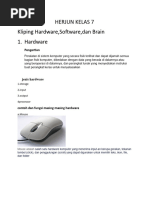 Makalah Hardware, Software, Dan Brainware Komputer | PDF