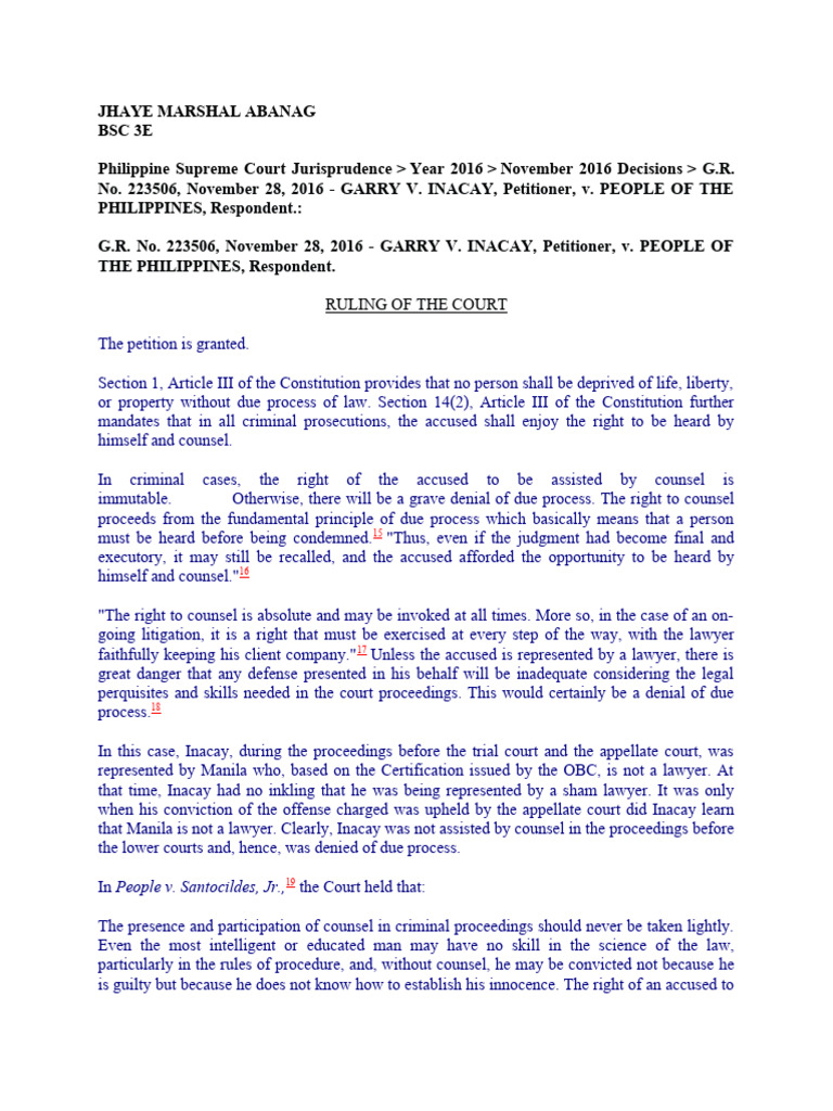 Case Study Sample | PDF | Right To Counsel | Due Process