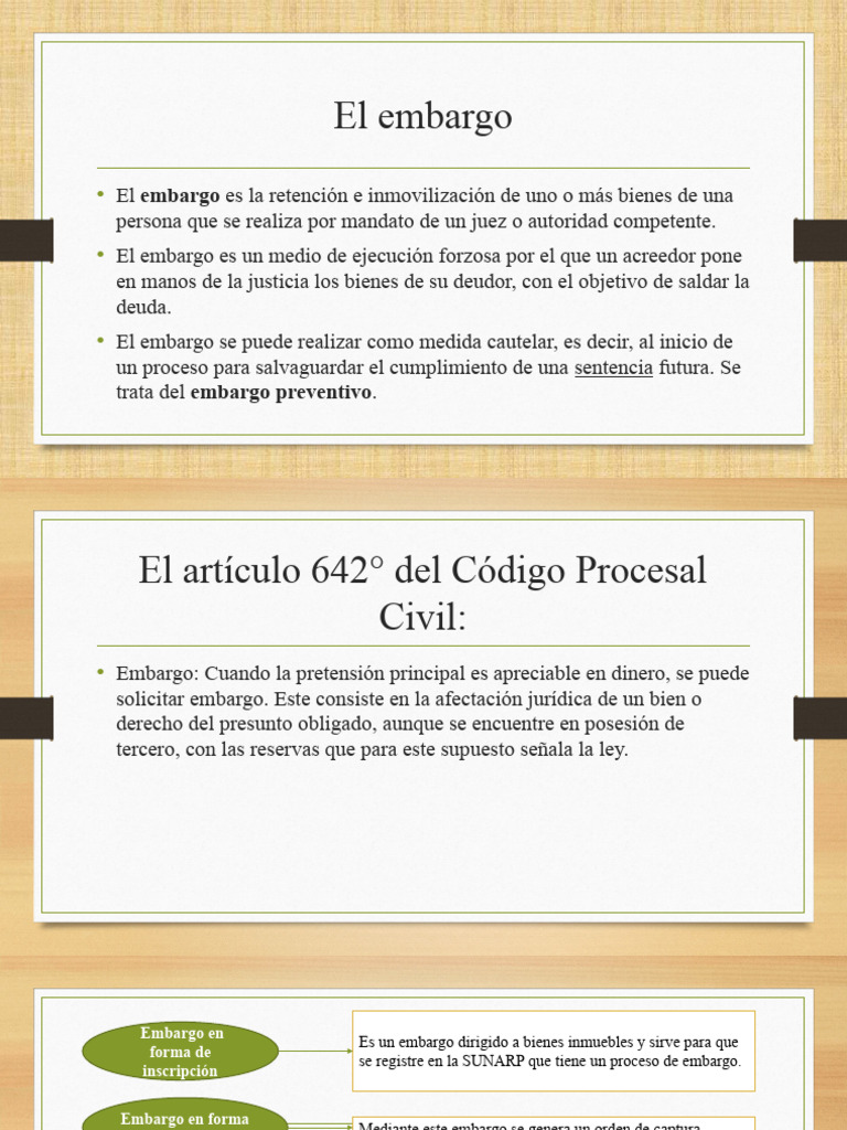 Diapositivas Del Embargo | Descargar gratis PDF | Mandato | Gobierno