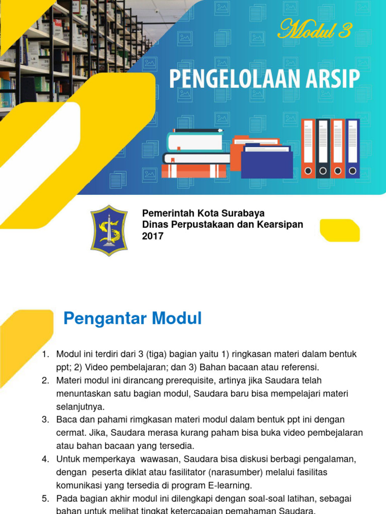 Modil 3 Pengelolaan Arsip Aktif Dan Inaktif | PDF