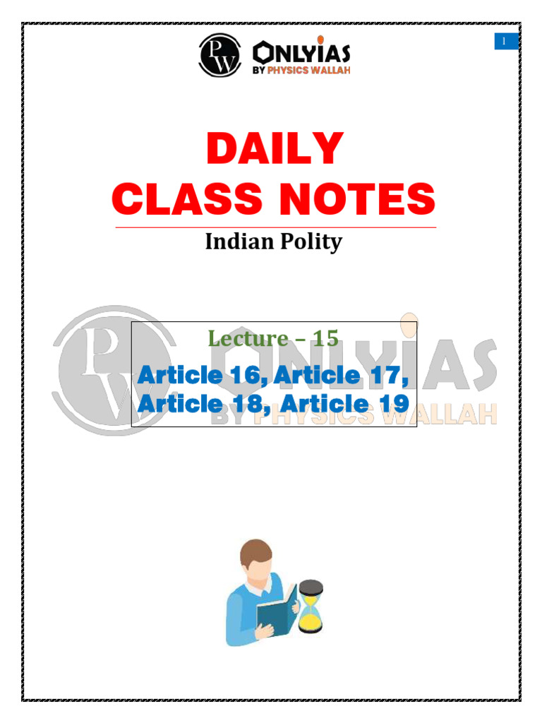 Indian Polity: Articles 16-19 Explained | PDF | Governance | Government ...