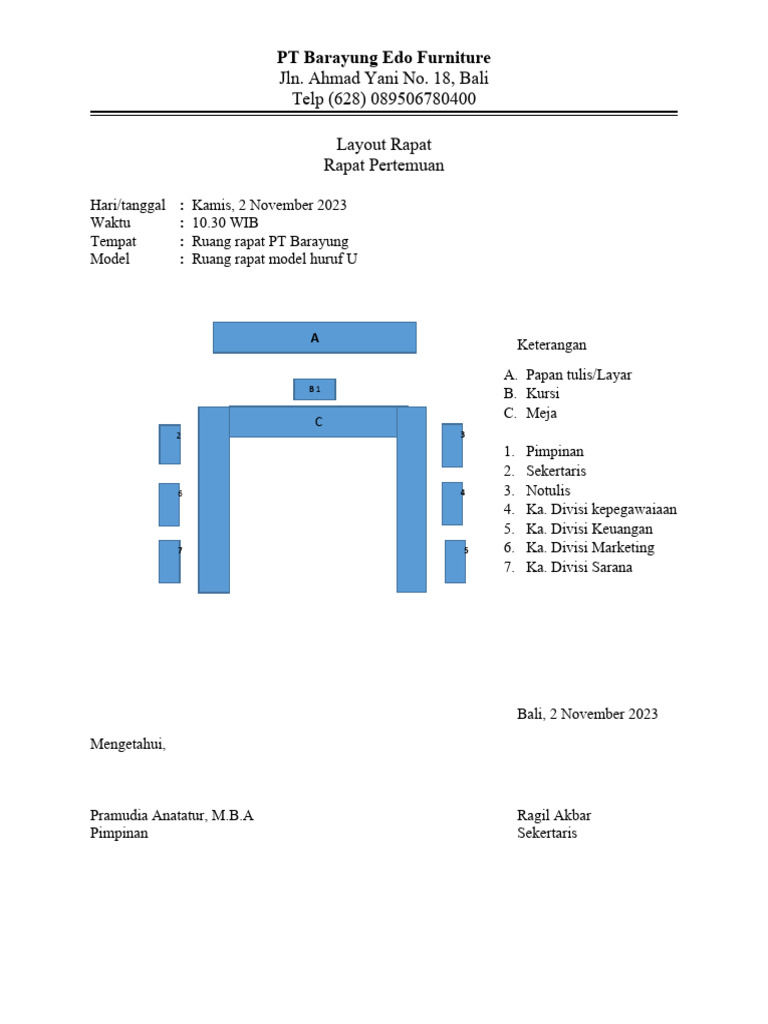 Layout Rapat | PDF