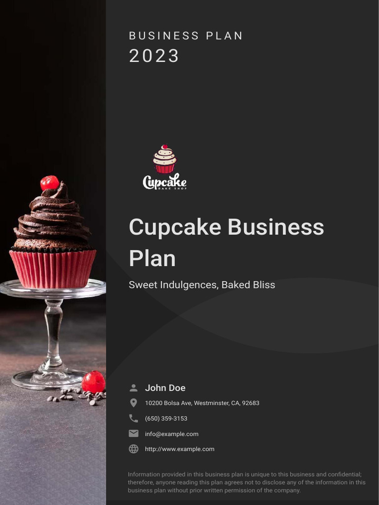 Cupcake Business Plan Overview | PDF | Marketing | Marketing Strategy