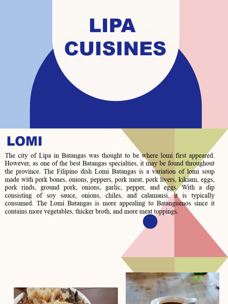 Lipa Cuisines 1 | PDF | Foods | Cuisine