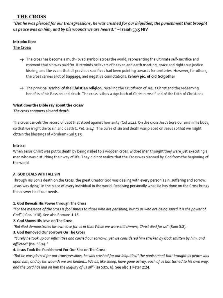 The Cross | PDF | Sin | Jesus