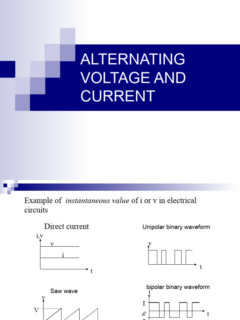 7 Ac Current And Voltage Pdf Amplitude Alternating Current