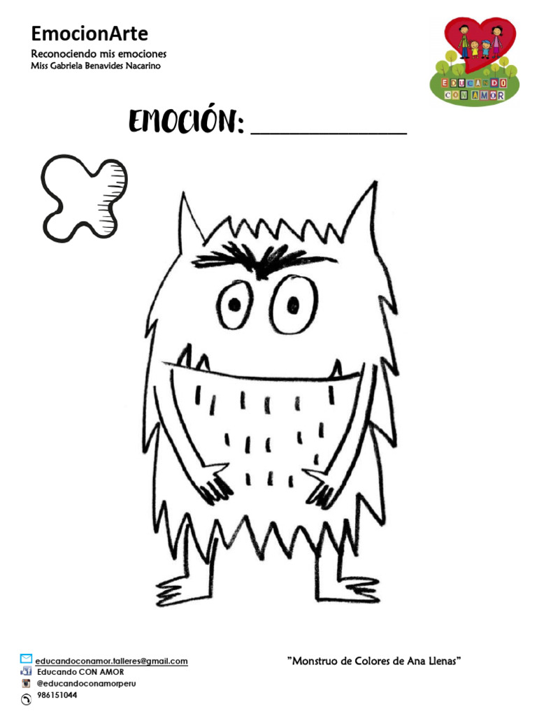 Monstruo de Colores Taller EmocionARTE - Miss Gaby Benavides | PDF