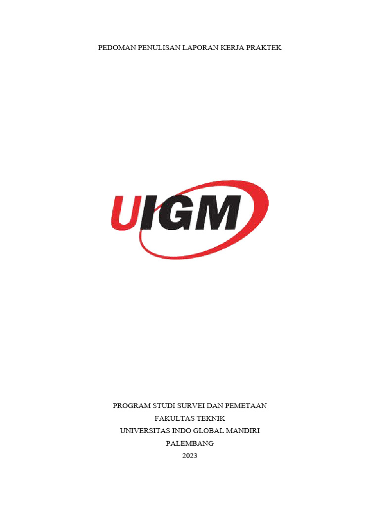 Pedoman Penulisan Laporan Kerja Praktek | PDF