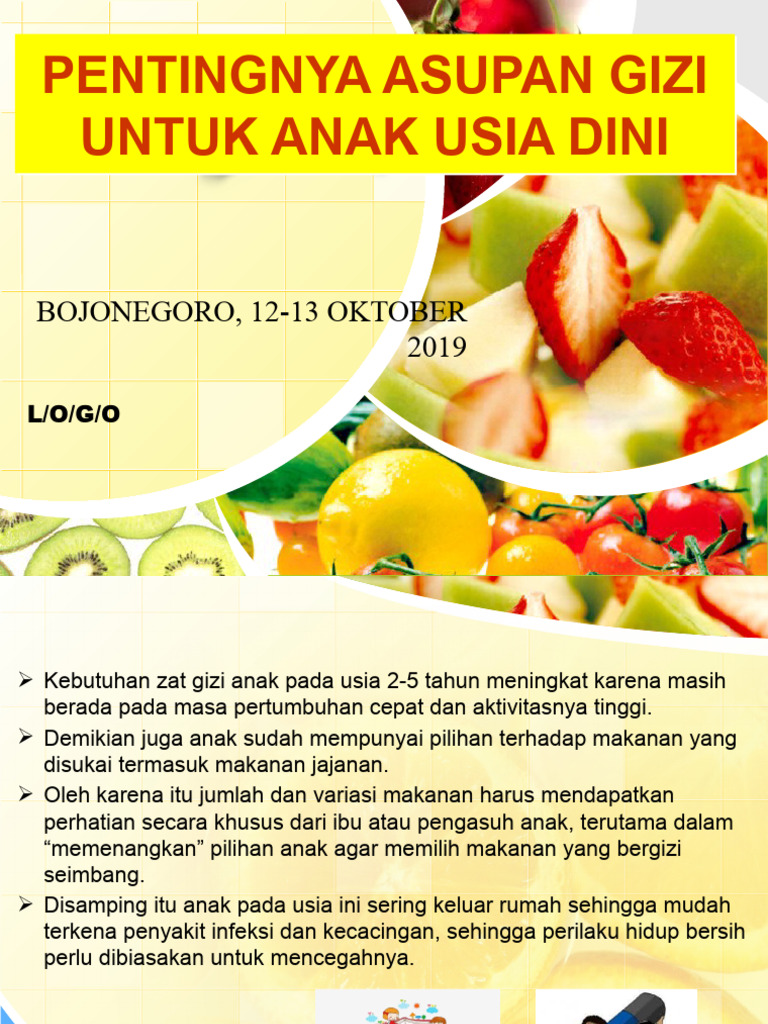 Gizi Seimbang untuk Anak Usia Dini | PDF