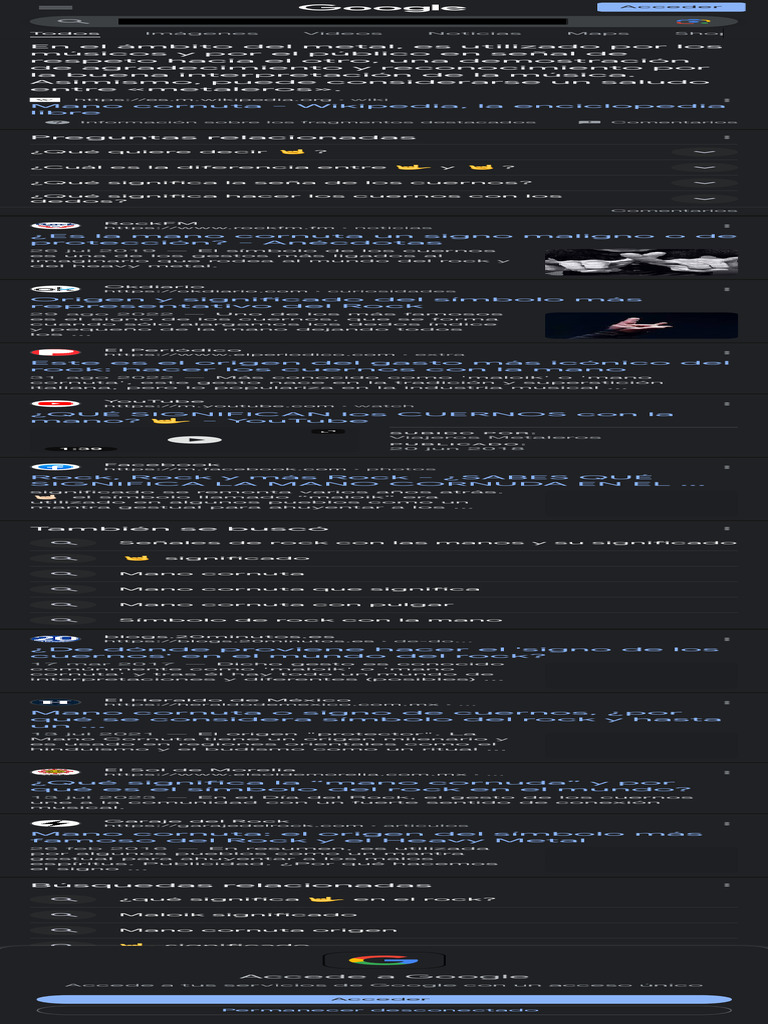 Que Significa El Signo Cuerno Con La Mano - Buscar Con Google | PDF ...