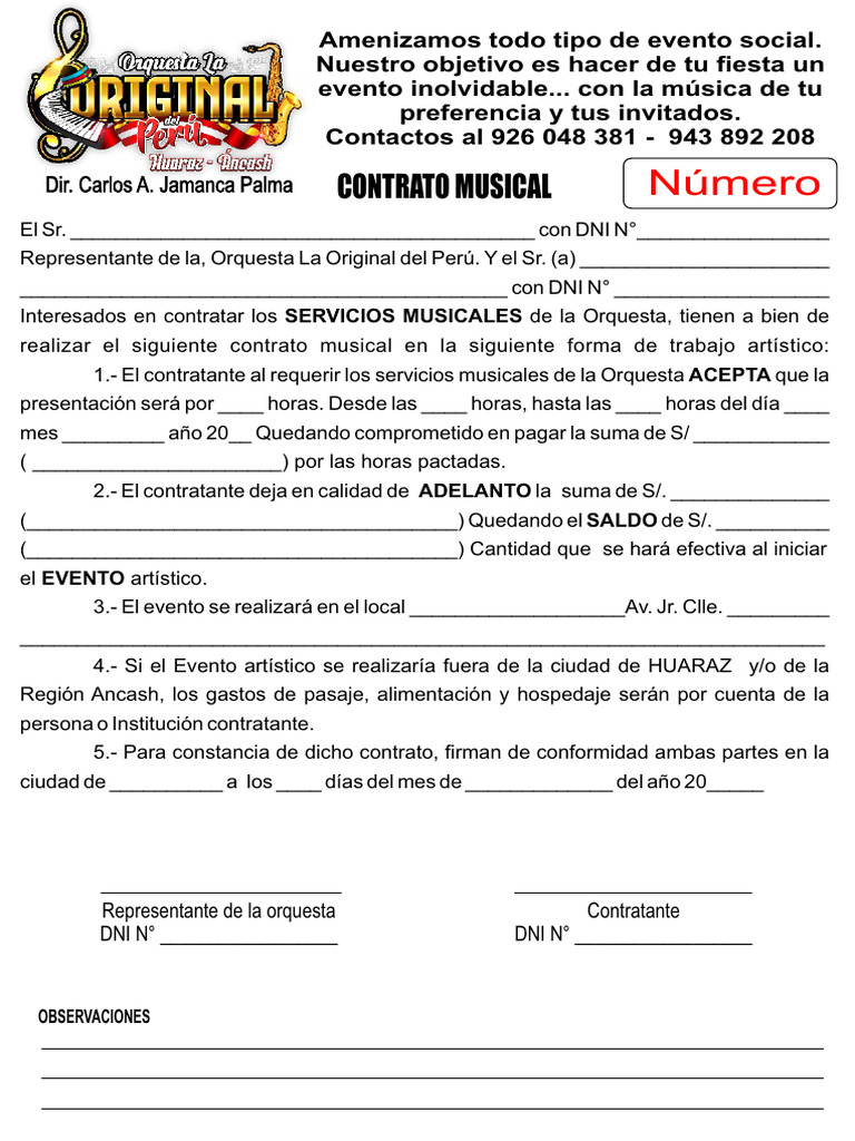 Contrato Musical | PDF