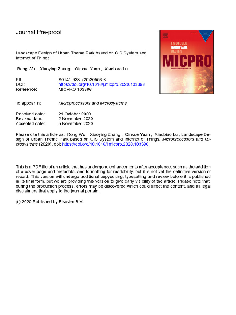 Microprocessors And Microsystems Pdf Geographic Information System Internet Of Things