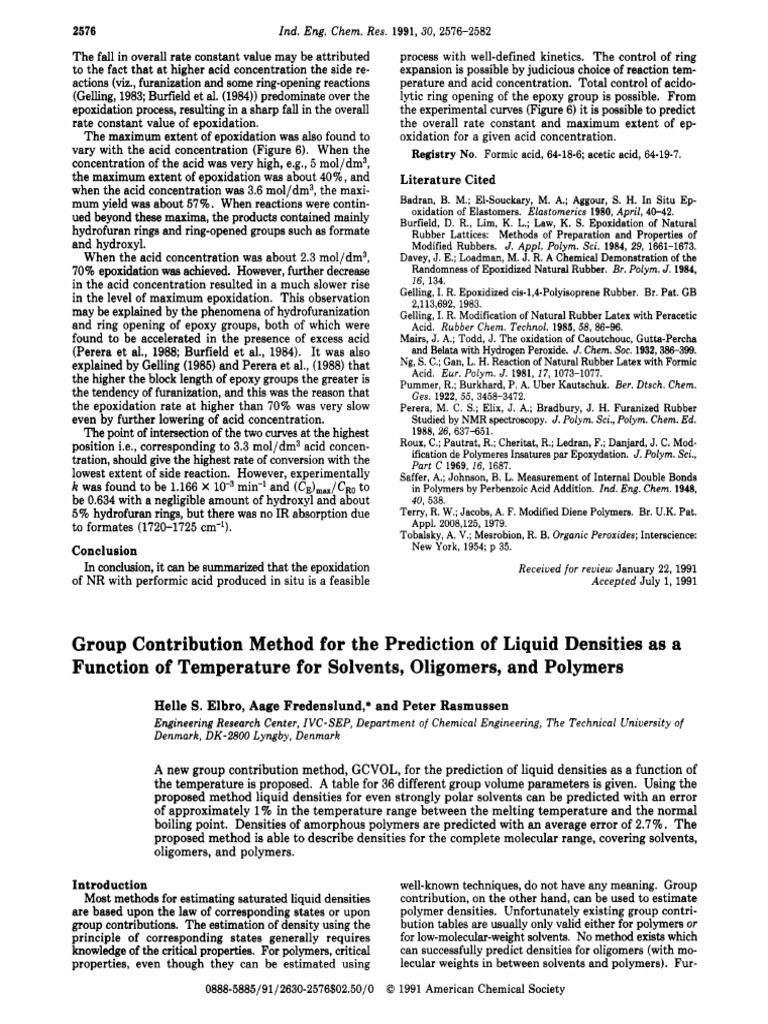 Elbro 1991 | PDF | Polymers | Solubility