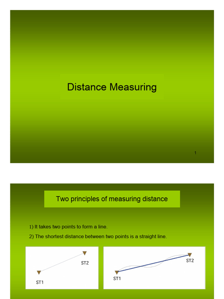 Distance Measuring Techniques Explained | PDF | Foot (Unit) | Global ...