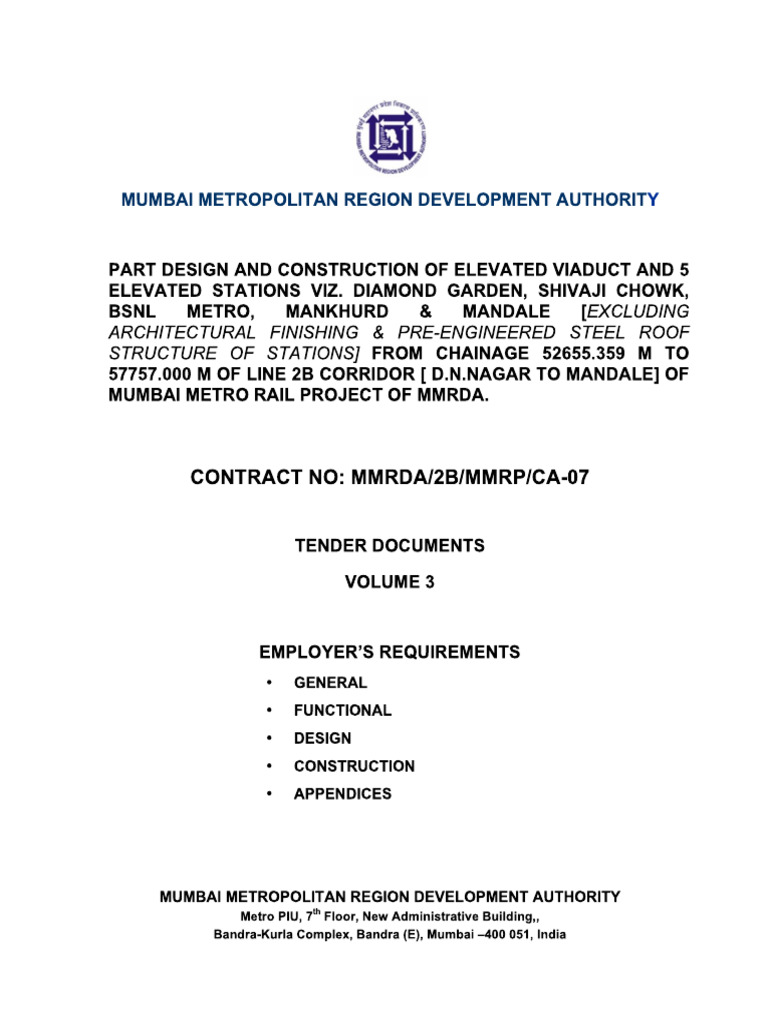 Mumbai Metro Line 2B CA-07 | PDF | Building Materials | Building ...