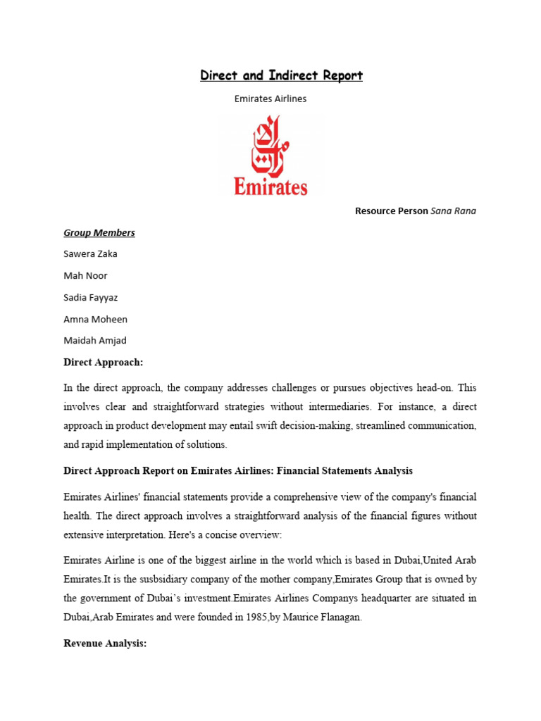 Report Emirates Airlines | PDF | Risk | Market (Economics)
