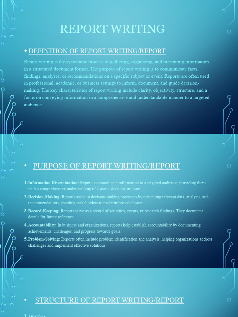 Report Writing (23beccs13) | PDF | Information | Analysis