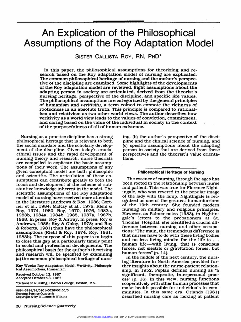 Roy 1988 | PDF | Science | Theory