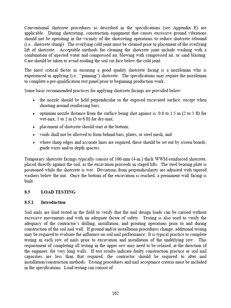 Soil Nail Testing and Inspection Procedures | PDF | Strength Of ...