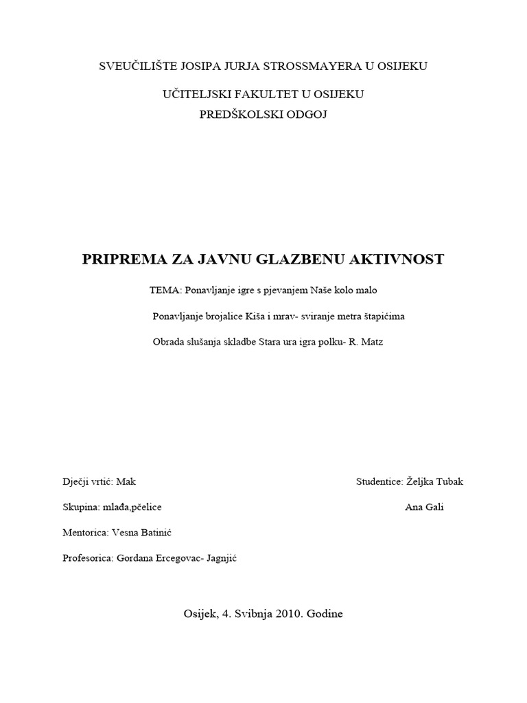 Konačna Priprema | PDF