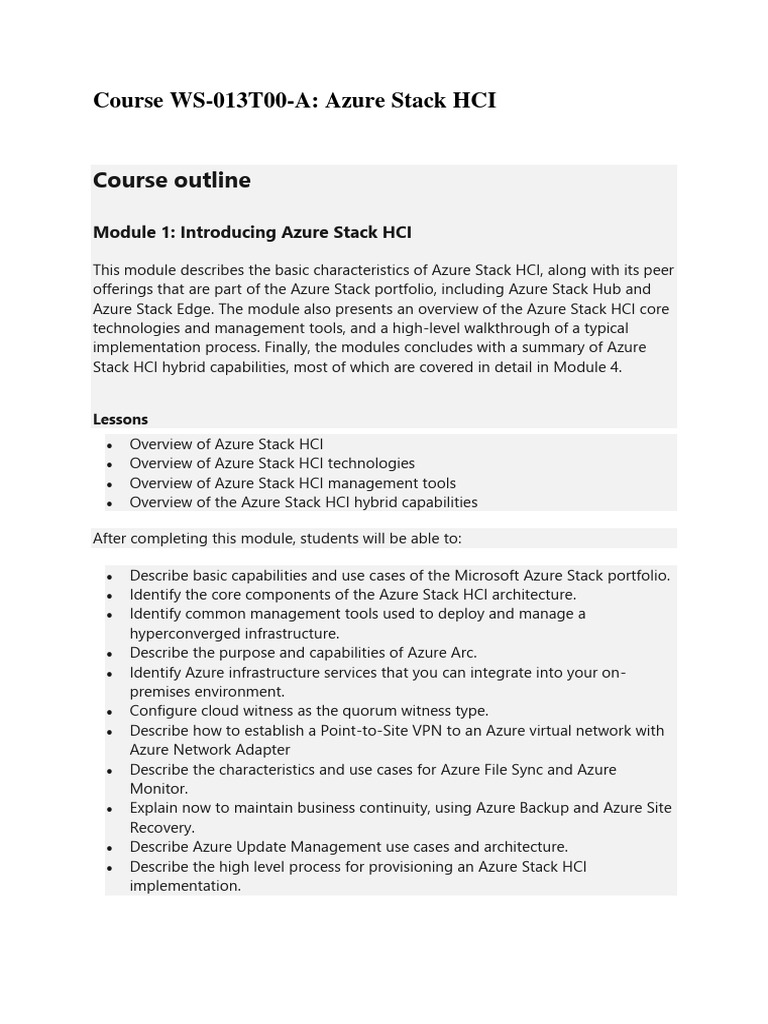 Toc Azure Hci Dxc Pdf Microsoft Azure System Software 
