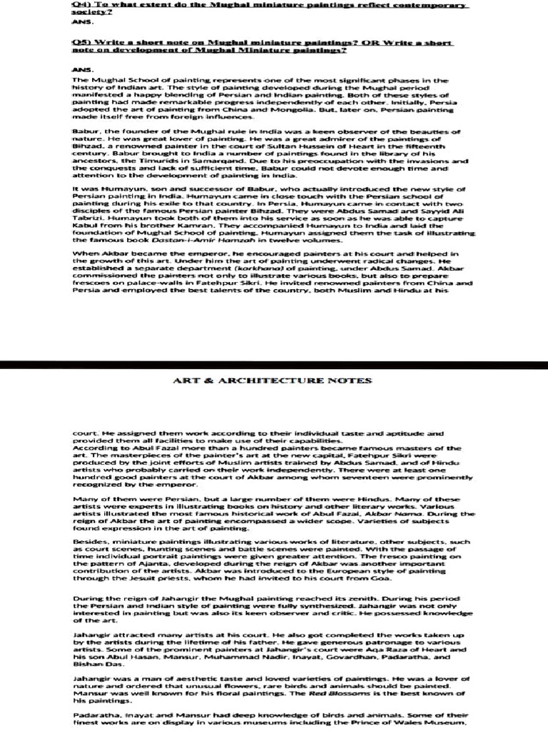 Art and Architecture Notes | PDF