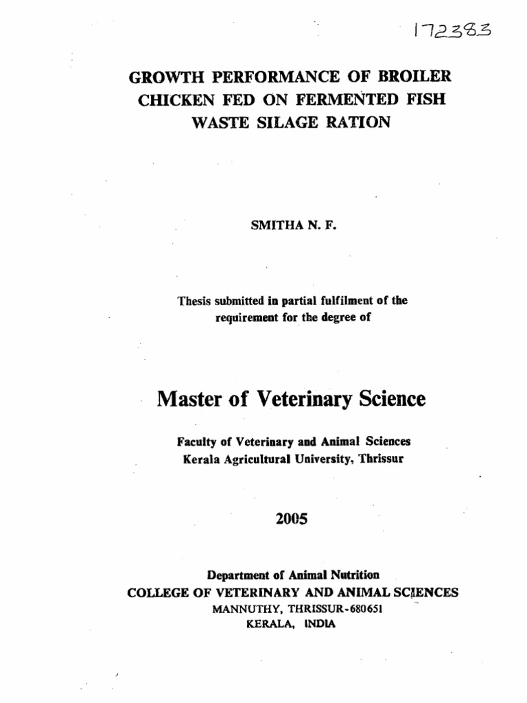 Growth Performance of Broiler Chicken | PDF | Meat | Lysine