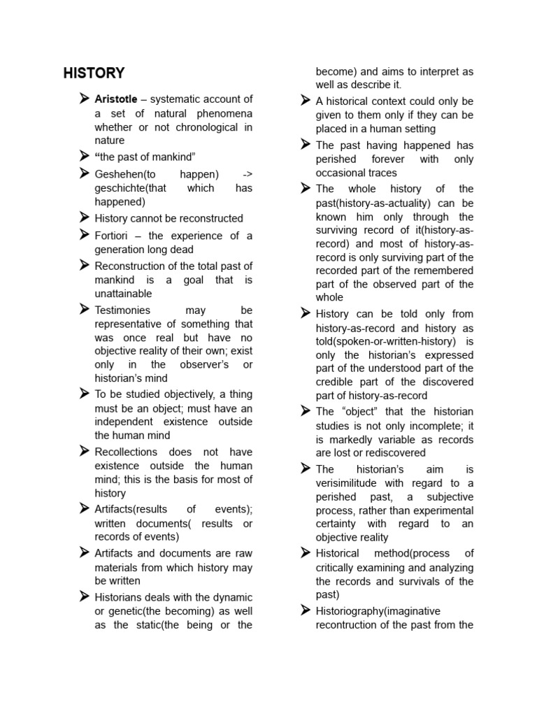 HISTORY Notes | PDF | Primary Sources | Historian