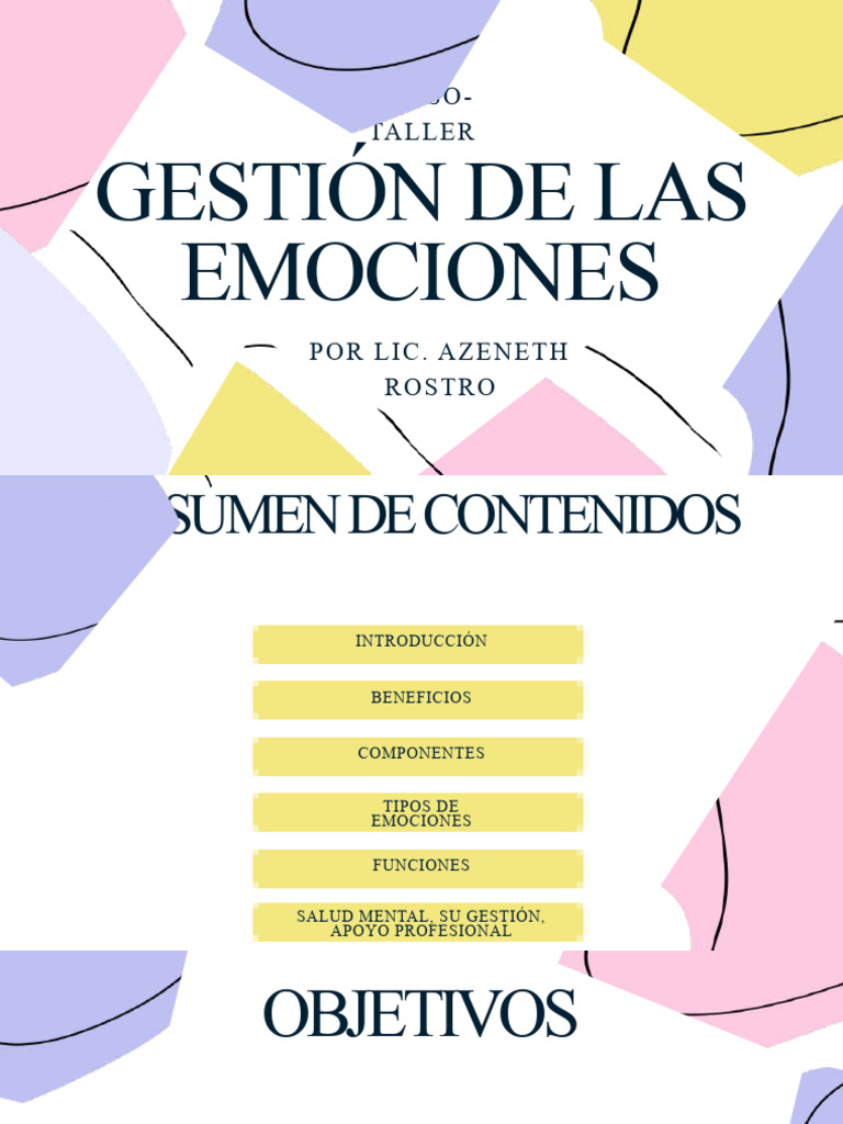 Taller de Gestión Emocional | PDF | Las emociones | Inteligencia emocional