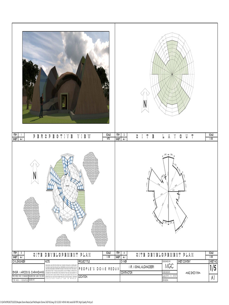 People's Dome Cad File-A1 | PDF | Computer Aided Design