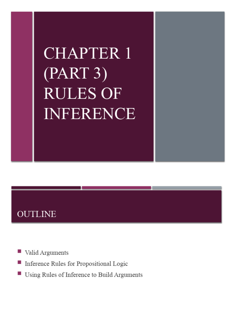 Chapter1 - Part3 - Logic | PDF | Logic | Argument