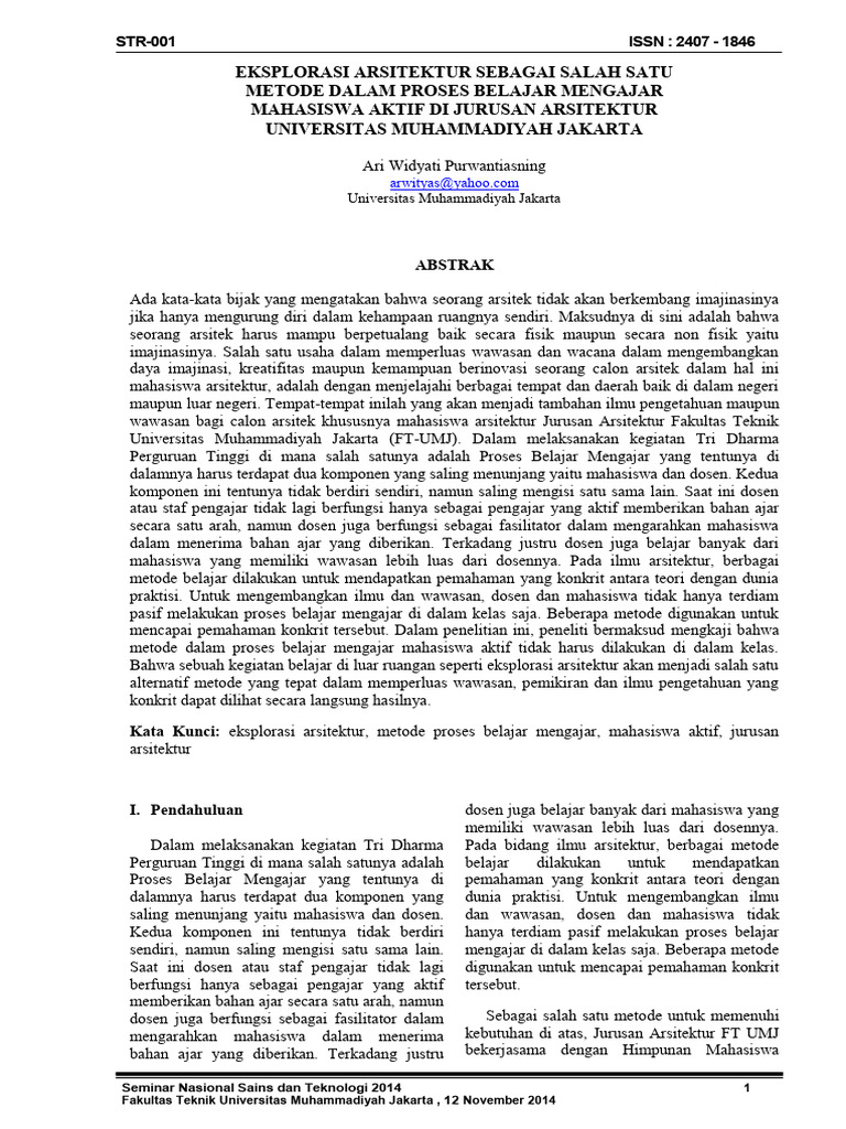 ID Eksplorasi Arsitektur Sebagai Salah Satu | PDF ID Eksplorasi Arsitektur Sebagai Salah Satu | PDF