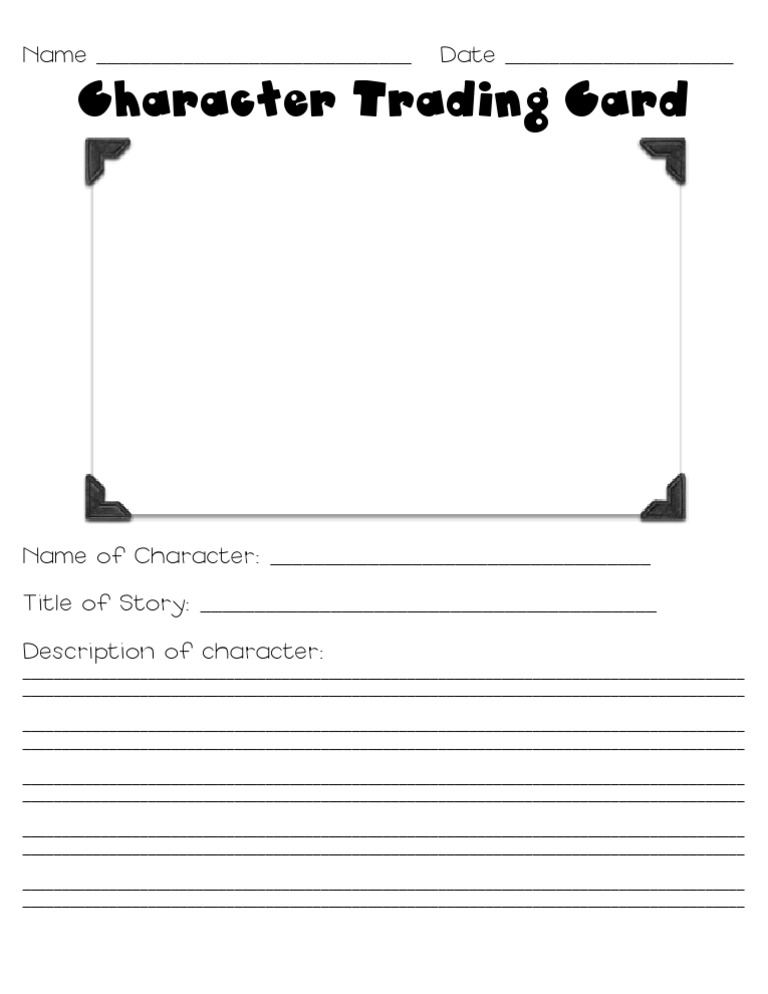 Character Trading Card | PDF