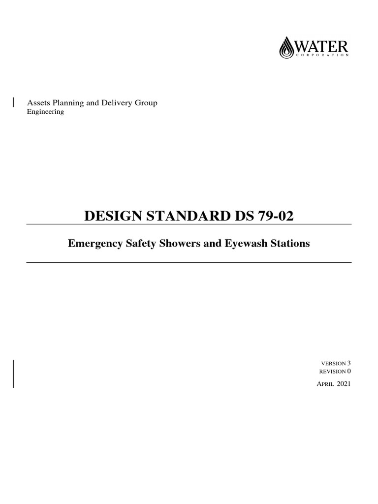 DS79 02 Emergency Safety Showers and Eyewash Stations | PDF | Water | Pump