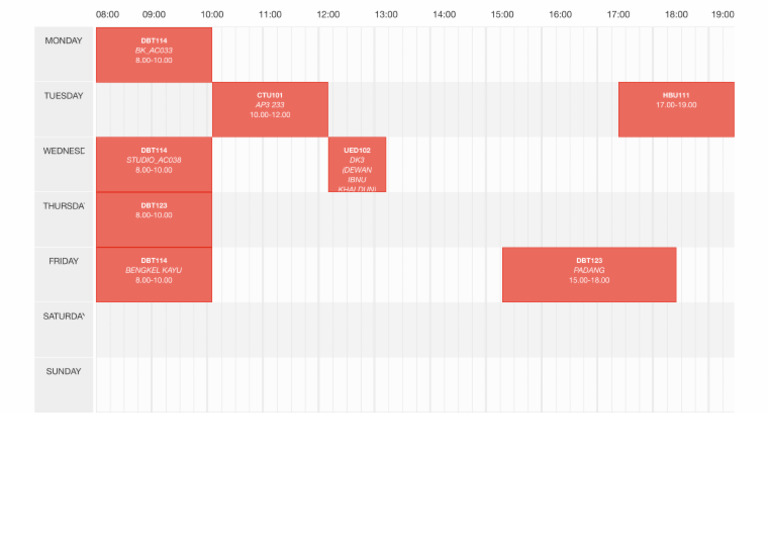 UiTM Timetable Generator 10 01 2023 | PDF