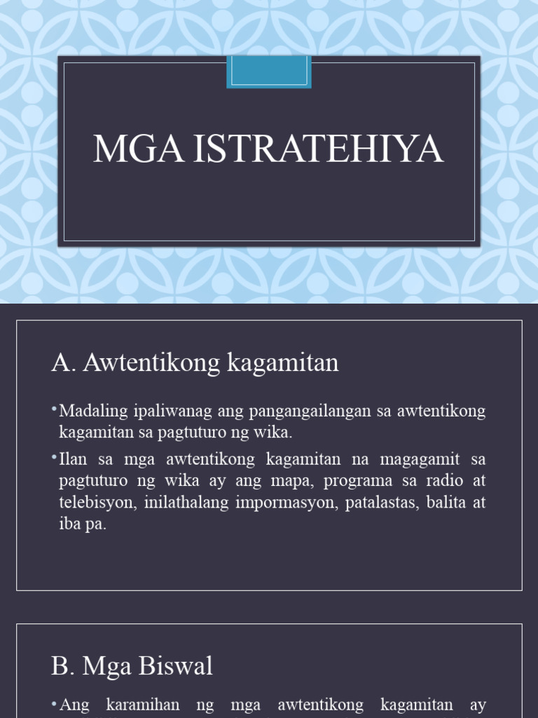 Mga Istratehiya | PDF