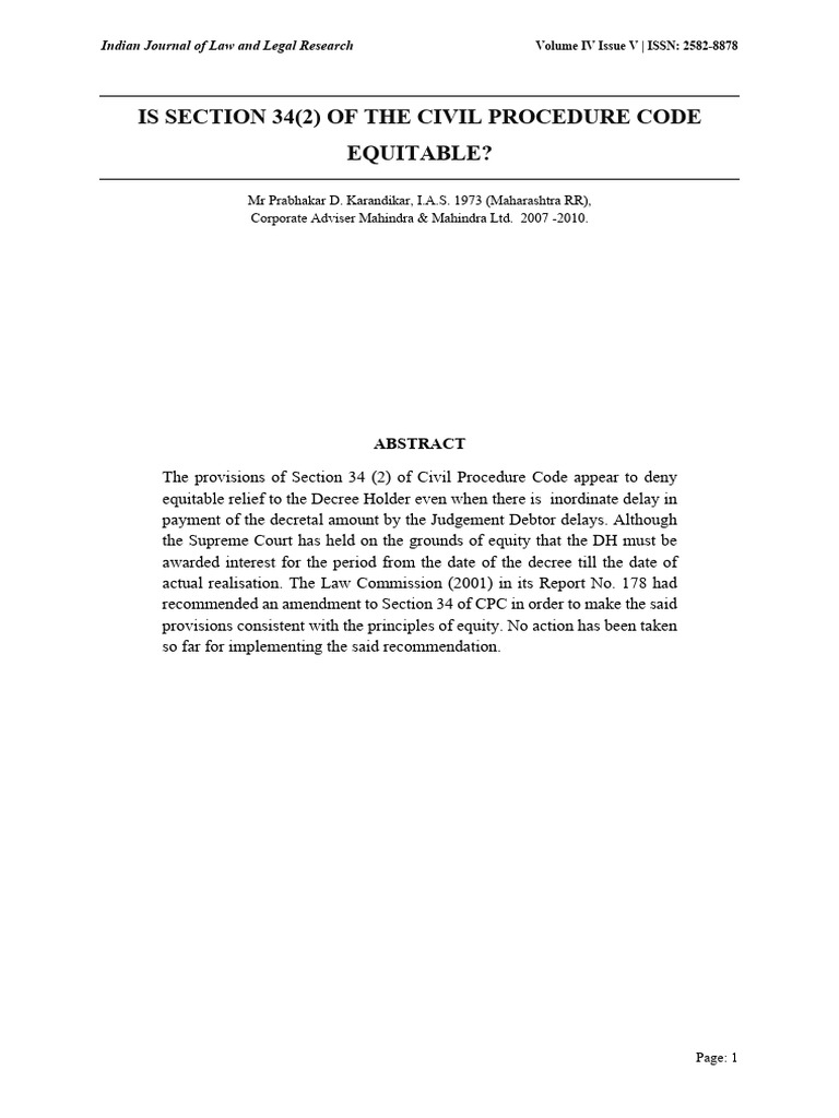 CPC Reserch Paper | PDF | Interest | Lawsuit