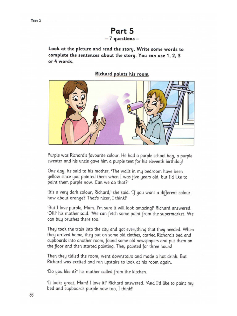 T2 Part 5 Reading Exercise | PDF