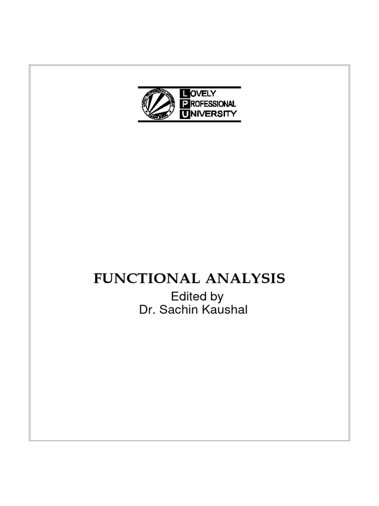 7492 Dmth518 Functional Analysis | PDF | Banach Space | Linear Map