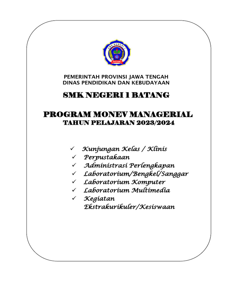 Program-Monev (AutoRecovered) | PDF | Kesehatan Holistik