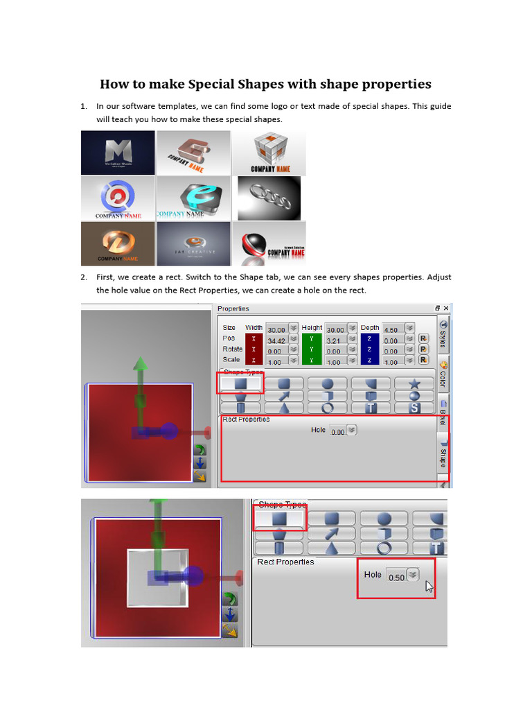How To Make Special Shapes With Shape Properties | PDF | Home & Garden