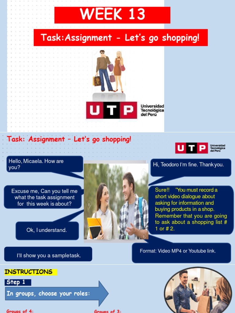 Task - Week 13 - Let's Go Shopping | PDF