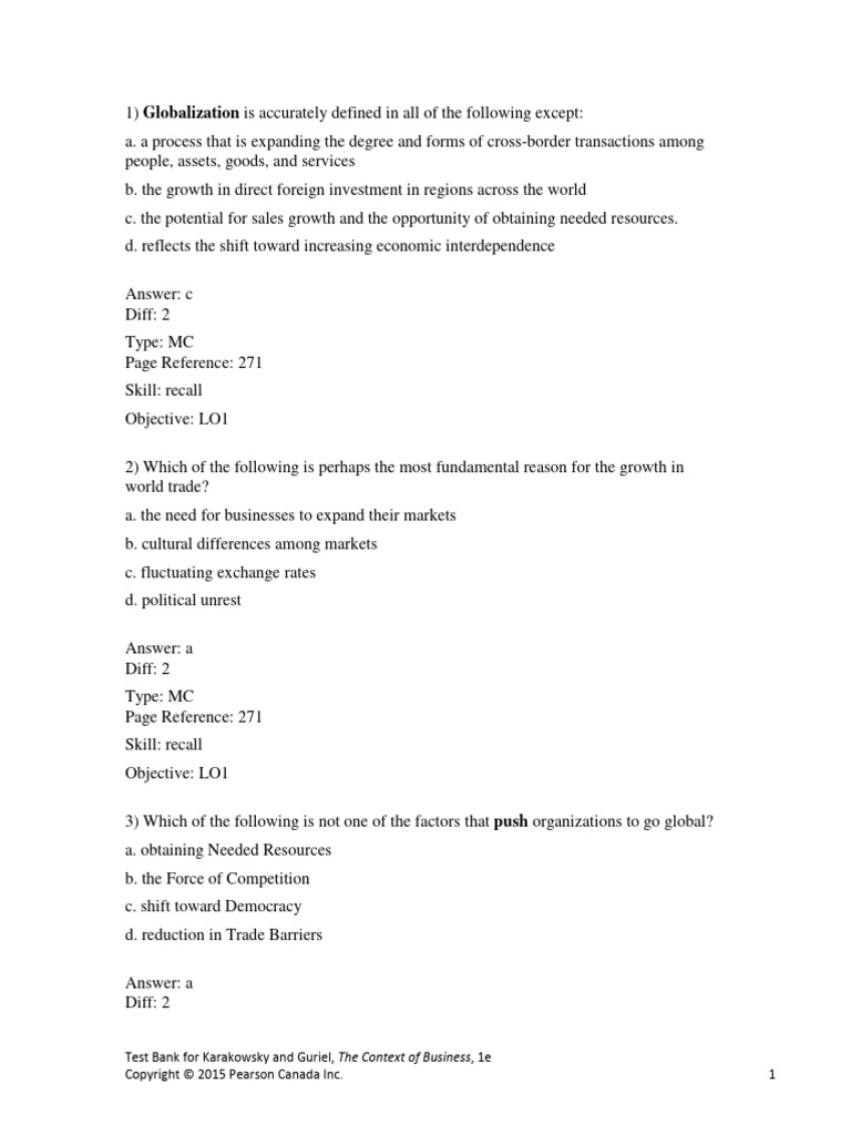 Context of Business Understanding The Canadian Business Environment ...