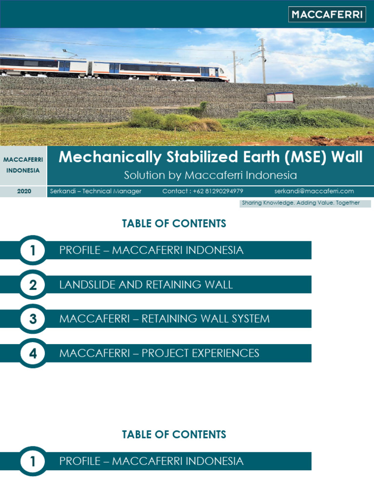 Solusi Dinding Penahan Tanah Dengan MSE Wall Oleh Maccaferri Indonesia ...