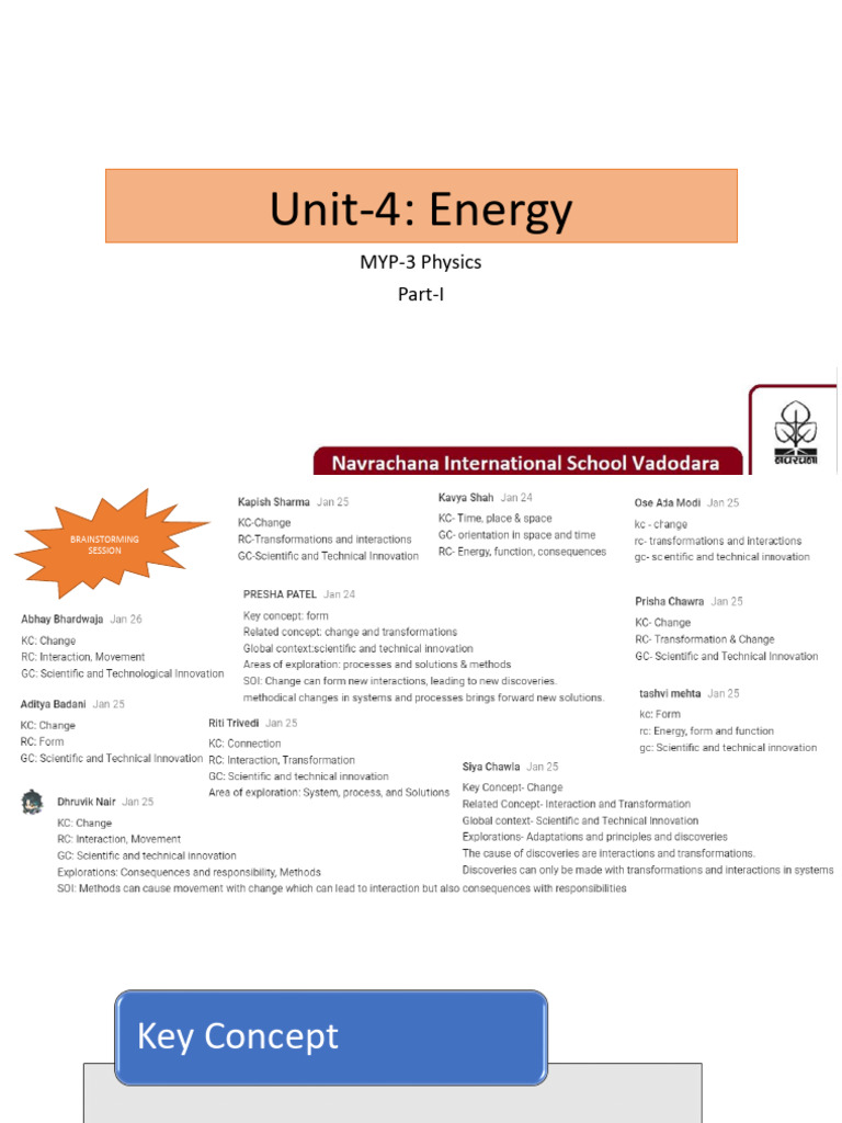 Unit 4 Energy | PDF | Velocity | Kinetic Energy