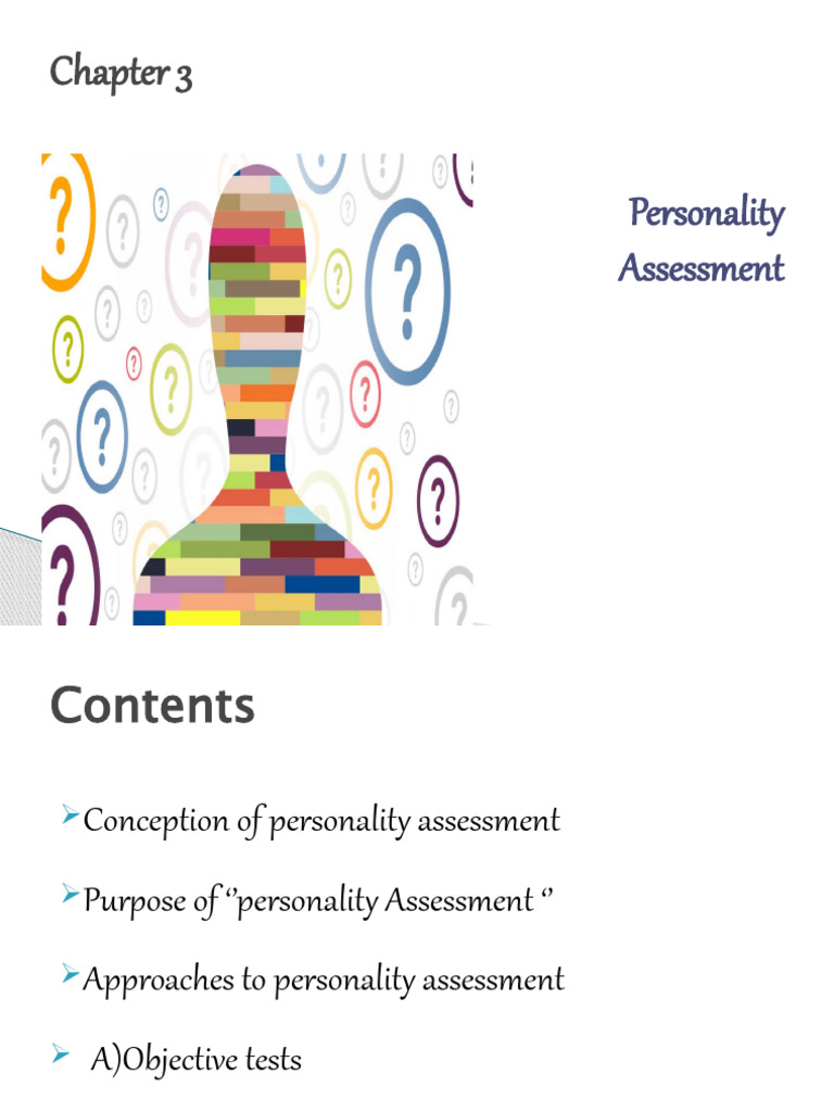 Personality Assessment | PDF | Psychology | Cognition