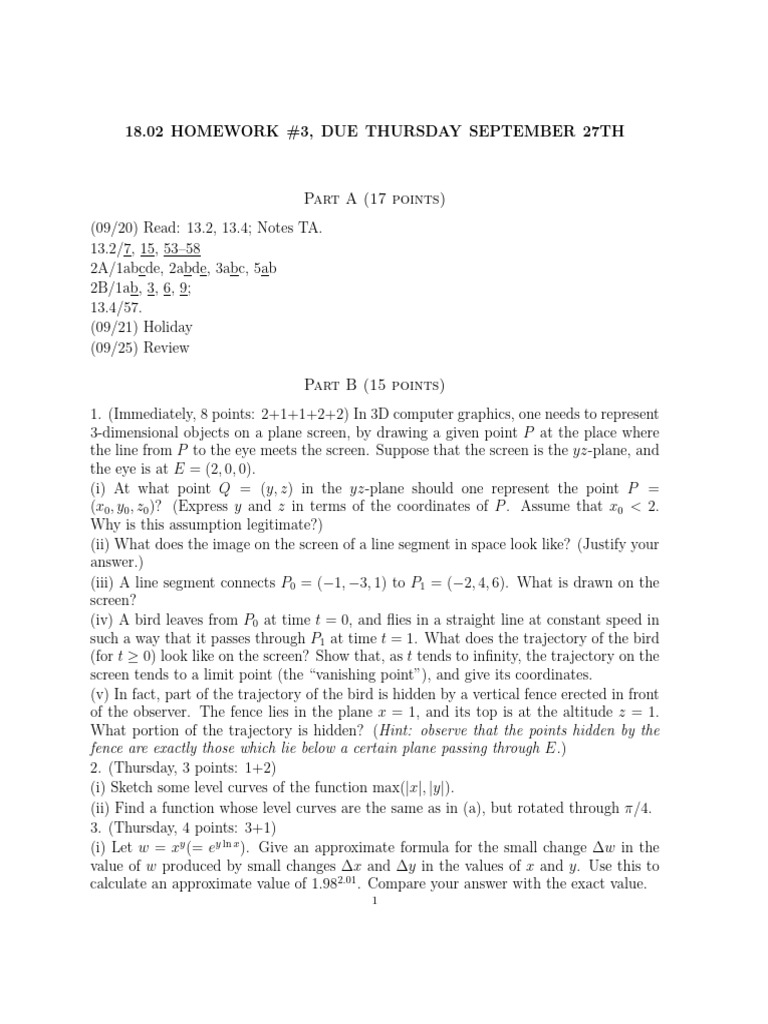 Homework (MIT) | PDF